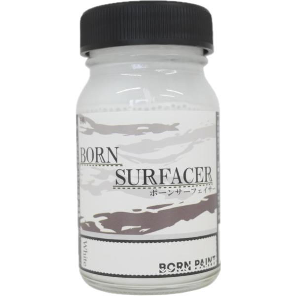 内容量:50ml成分:合成樹脂（アクリル）、顔料、有機溶剤・カラーホワイトサーフェイサー・特性キズ消し性能が高く、塗面を平滑にできます。耐溶剤性が非常に高く、プラスチック素地やレジンにもしっかりと食いつきます。レベリング性が高いため、上塗り...