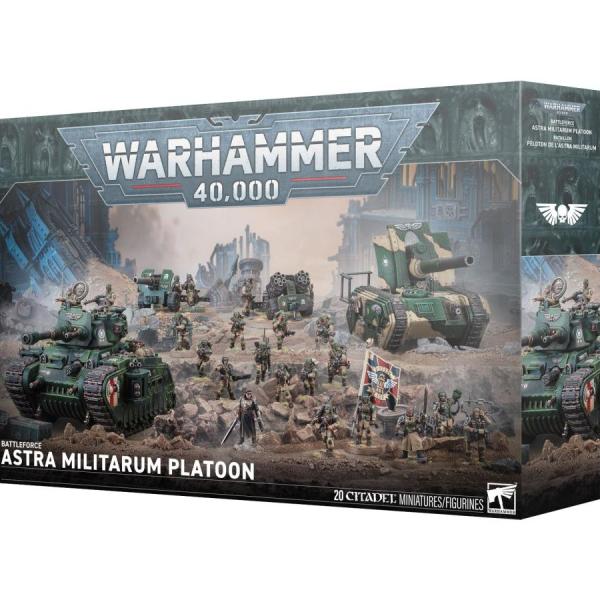 【発売日：2026年07月11日】アストラ・ミリタルムの忠実なる歩兵、砲兵、車両からなる小隊を率いて、最前線で政治将校ケインを支援せよ。指揮は政治将校とケイディア指揮分隊が共同で執り、10体のケイディア・ショックトループがこれに随伴する。さ...