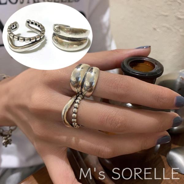 エムズソレラのシルバーリング。印象的なデザインが魅力的なシルバーリングで、コーディネートのアクセントにぴったり。サイズ調整も可能なフリーサイズで男女兼用でお使いいただけます。カップルのペアリングにもオススメです。〈 サイズ 〉フリーサイズ〈...