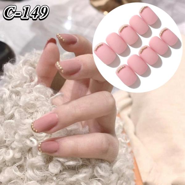 簡単に付け外しできるエムズソレラのネイルチップ。当店のネイルチップは種類が豊富！さらに当店のネイルチップは全商品対象で1回分(12枚)のグミシール付き。届いたらすぐにお使い頂けます！C-149最大 縦1.8cm 横1.3cm最小 縦1.2c...