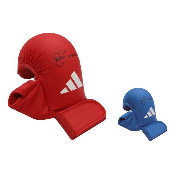 adidas WKF公認 拳サポーター耐久性が既存商品より４倍強くなりました（メーカー比）。優れたフィット感でより動きやすくなりました。左右セットの価格です。空手の試合や練習で使える空手拳サポーターです。親指を中に入れて使用することも可能で...