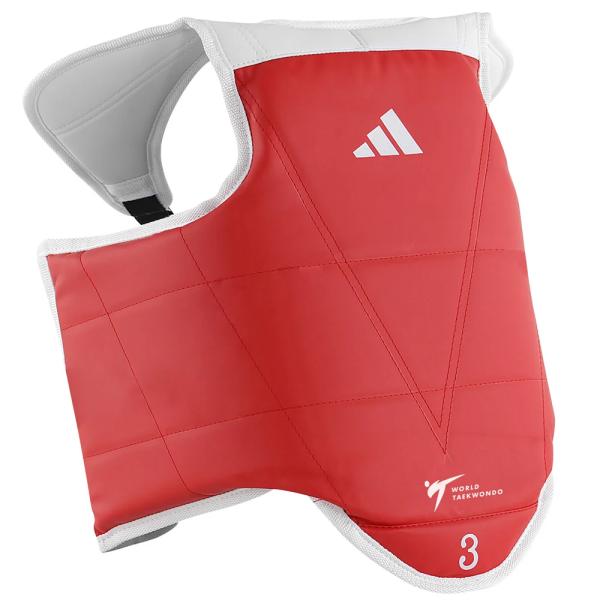 adidas WTF公認防具です。ジュニア用です。赤・青のリバーシブルタイプです。子供でも簡単に付けられるようにマジックテープ式です。1個の価格です。適応サイズ（普通体格の場合、個人差あり）0号（身長120センチ以下）1号（身長110〜13...