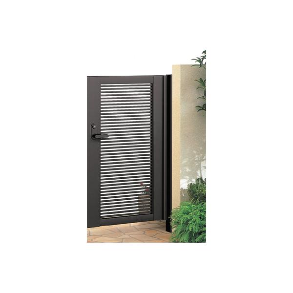 四国化成工業製のアルミ製門扉の決定版。さまざまな敷地条件に対応する豊富なバリエーション。片開き、両開き等。片開き 扉本体 高さ 1000 mm 幅 600 mm セット部品 本体x1枚 レバーハンドル錠 アルミ柱 全面戸当り 材質 アルミ型材