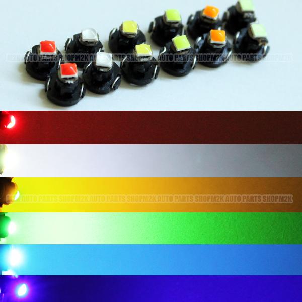 T3 T4.2 T4.7 CHIP 拡散 ドーム LED SMD 2個 バイク 車 汎用品対応電圧：12V発光色：  ホワイト イエロー グリーン レッド ブルー クリスタルブルーサイズ： T3 / T4.2 / T4.7 (全長約10mm...