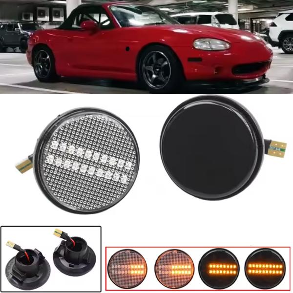 シーケンシャル LED 流れるウィンカー LEDウィンカー適合車種：◆ MAZDA マツダロードスター  (1989-2015) NA6C NA8C NB6C NB8C NCECNAロードスター NBロードスター NCロードスター ミアタM...
