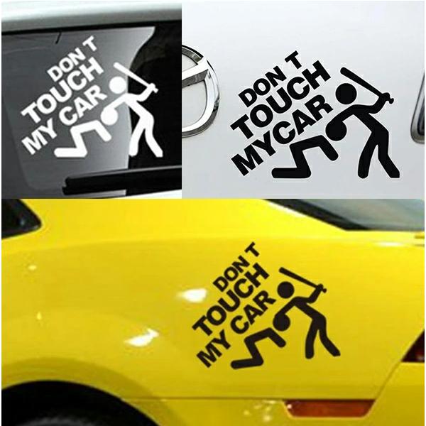 JDM USDM HELLAFUSH STICKERS Dont touch my car/送料無料 ヘラフラ スタンス ステッカー 1枚 DON'T TOUCH MY CAR ドントタッチ JDM usdmカラー：ホワイト(シルバー)/ブ...