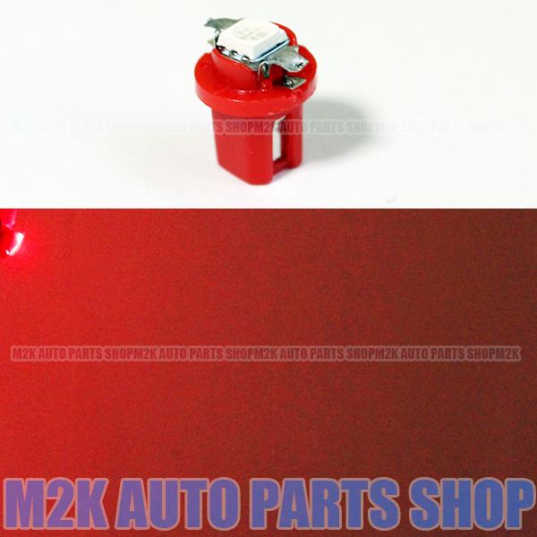 T5 B8.5D CHIP ドーム LED SMD ライト 1個 バイク 車 汎用品対応電圧：12V発光色： レッドサイズ： T5 B8.5D エアコンパネル スイッチ インジケーター シフト シガーソケット メーター 球 他 【内容品】本...