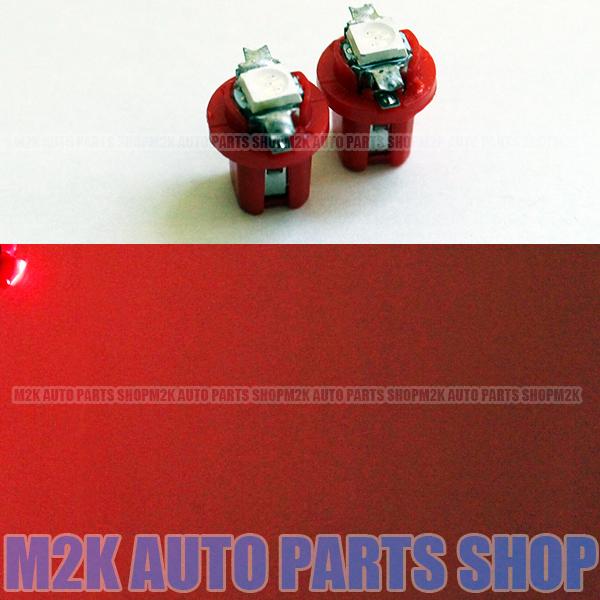 T5 B8.5D CHIP ドーム LED SMD ライト 2個 バイク 車 汎用品対応電圧：12V発光色： レッドサイズ： T5 B8.5D エアコンパネル スイッチ インジケーター シフト シガーソケット メーター 球 他 【内容品】本...
