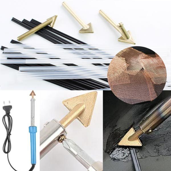 プラスチック 溶接機 3種 溶接芯 2種 20個 溶接棒 メッシュ5枚 ハンダ DIY はんだごて 替えチップ 3種 と プラスチック溶接用芯 20個 銅メッシュ 5枚 の販売エアロパーツ や プラスチック製品 などの補修に!PPなど純正エ...