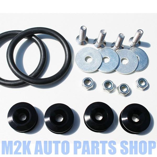 ■商品内容商品名：JDM QUICK RELEASE FASTNER/クイックリリース ファスナー自動車メーカー：汎用 すべての自動車メーカー車種：汎用 すべての自動車カラー：ブラック内容：クイックリリース本体/４つワッシャー/４つボルト/...