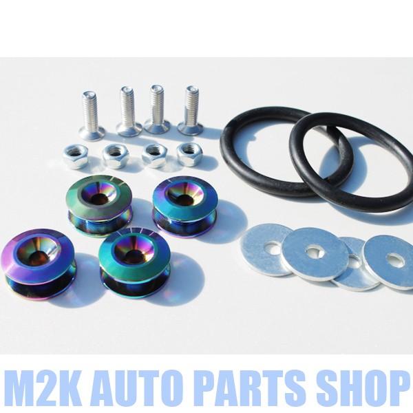 ■商品内容商品名：JDM QUICK RELEASE FASTNER/クイックリリース ファスナー自動車メーカー：汎用 すべての自動車メーカー車種：汎用 すべての自動車カラー：ネオクローム　マジョーラ(メッキタイプ)内容：クイックリリース本...