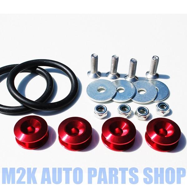 ■商品内容商品名：JDM QUICK RELEASE FASTNER/クイックリリース ファスナー自動車メーカー：汎用 すべての自動車メーカー車種：汎用 すべての自動車カラー：レッド内容：クイックリリース本体/４つワッシャー/４つボルト/４...