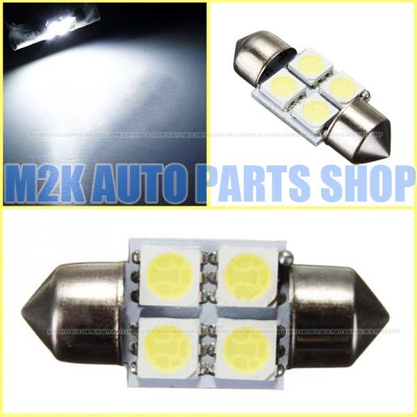 高輝度LED 4連SMD T10 31mm ルームランプ マップランプ カーテシランプ ラゲッジランプ バニティランプ 室内灯4つのLEDが強烈に輝き、直視厳禁の超爆光です。取付は簡単、ソケットに差し込むだけです。レクサス/トヨタ/ホンダ/...