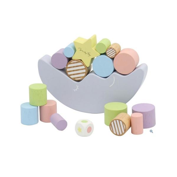 大人気ロングセラー商品「お月さまバランスゲーム」がMilky Toy仕様のかわいいデザインになって仲間入り♪ サイコロを転がして出た色のブロックをお月さまに乗せていき、ブロックが落ちたら負け！おともだちやご家族で楽しめるバランスゲームです。...