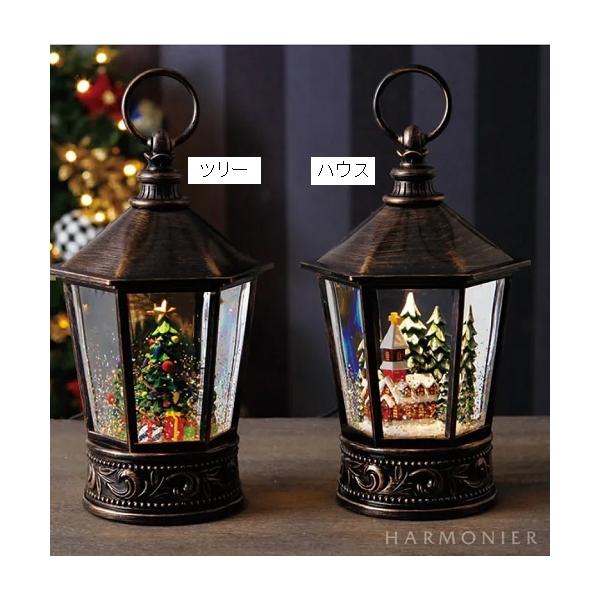 アンティーク風のクラシカルなランタンに大きなクリスマスツリー又は森にたたずむ教会が入った高級感のあるクリスマスオブジェ。スイッチを入れるとLEDライトが点灯し、中の液体が循環してラメが舞い上がります。幻想的でロマンチックな置物は、眺めている...