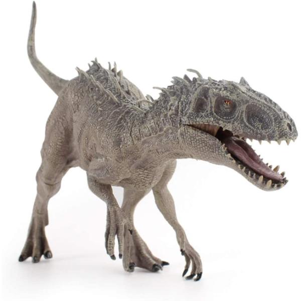 ☆インドミナスレックスフィギュア【サイズ】全長約40cm　高さ最大約15.5cm　横幅約6.5cm　 大迫力！！肉食恐竜『インドミナスレックス』フィギュアです☆口が動くのでよりリアルな表情を見せてくれます。　☆突起や模様、口の中まで再現され...