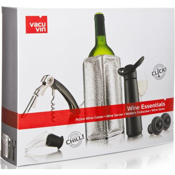 VACU VIN ワインエッセンシャルズ 6889060商品説明：このスタイリッシュなギフトセットは、ワインの開栓、クーリング、サービング、そして脱気保存まで、ワインを楽しむための基本的な機能を網羅しています。ワイン愛好家へのギフトとしても...