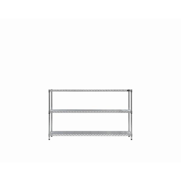 《商品説明》●リビング・キッチンなどいろいろな場所で使用できる！●インテリア製の高いクロームメッキ仕上げのラックです。●棚板の高さは自由に変えられます。●また、別売部品を使えば、自分だけのオリジナルラックが作れます。●組み立てはネジやクギを...