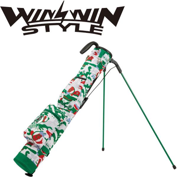 WINWIN STYLEGET BIRDIE! CAMO SELF STAND BAG男女兼用 ユニセックスカラー: GN(SSB-002)素材: ポリエステル100％デザイン: 総プリント＆エナメルアップリケ刺繍サイズ: 高さ80cm(本...