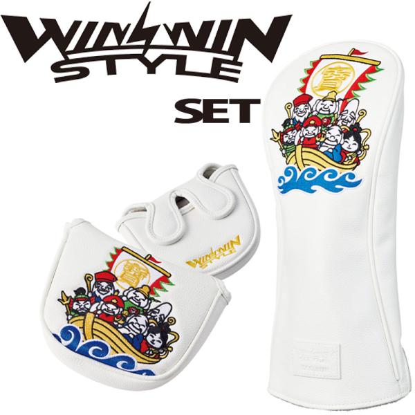 WINWIN STYLE七福神/SEVEN GODs ヘッドカバー2点セットヘッドカバー(DR)、パターカバー(マレット用)HEAD COVER HC-401サイズ: 460cc対応 ※ヘッド形状により対応不可素材: 合成皮革(PUパールエ...