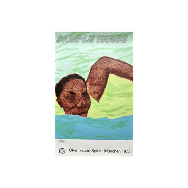 Olympische Spiele Munchen 1972年、オフセットリトグラフ、サイン版上作品状態は良好です。