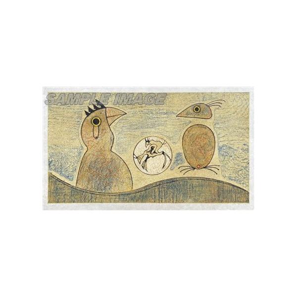 1975年、リトグラフ、直筆サイン有シート全体に多少ヤケ、シートの周囲の2ヶ所に約1.5x4cm大と約1.5x5cm大のテープの貼り跡、和紙のため目立ちにくいですがシート全体の所々に多数の手ジワがあります。