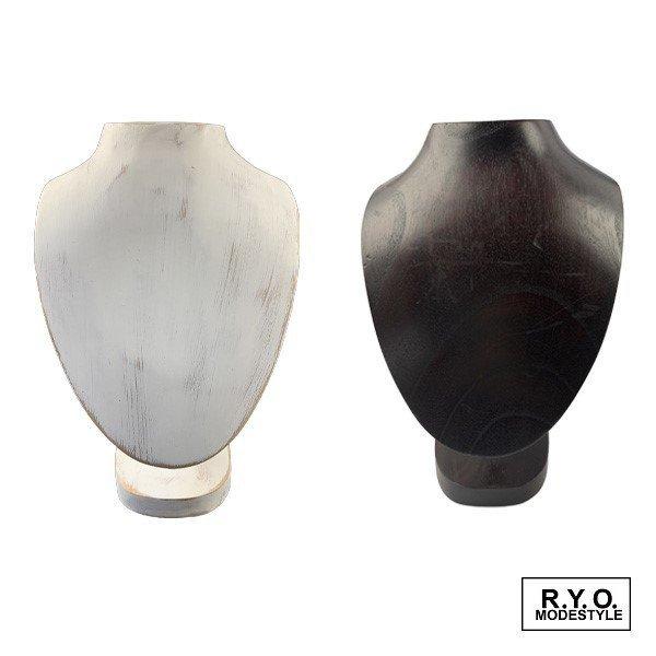 《素材》木製《サイズ》◇W 180mm D 120mm H 250mm《カラー》◇茶　白　ウッド製の存在感のあるトルソーです。大きさは2種類あり、こちらは大きいタイプになります。すべて職人の手作りで1つずつ丁寧に作られております。ブラウンは...