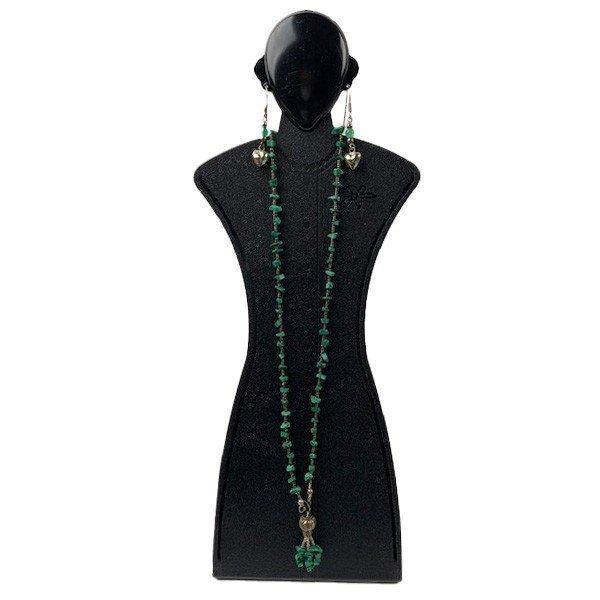 《素材》プラスチック《サイズ》◇外寸 サイズW 110mm D 75mm H 267mm《カラー》◇黒　半透明　女性のシルエットになっているピアス＆ネックレススタンドです。個性的なデザインで目を引きます。耳元にはピアス、首元はネックレスを同...