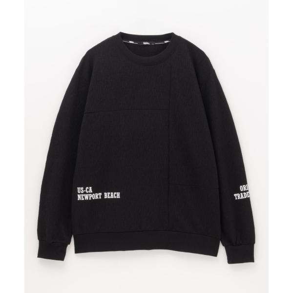 「MOSSIMO」から、凹凸感が特長的なふくれジャガードのトレーナーが登場です。カラーは、ブラック・グレーの2色展開です。■デザイン切替えデザインがこなれ感をプラス。ロゴが引き立つモノトーンカジュアルな一枚です。■ポイント凹凸感が肌への接地...