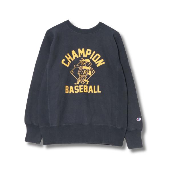 Championからヴィンテージな風合いのクルーネックスウェットの登場です。カラーは、ブラック・ネイビー・ワインの3色展開です。■デザインフロントには、ニューヨーク州の動物「ビーバー」をモチーフにした、グラフィックをプリント。長年着込んだよ...