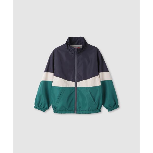 撥水＆軽量、オーバーサイズ切替裏メッシュブルゾン。カラーは、アイボリー・ブラック・ネイビーの3色展開です。■デザインゆったりとしたオーバーサイズシルエットの切替デザイン。アクティブキッズやダンススタイルにぴったりなスタイリッシュな一着です。...