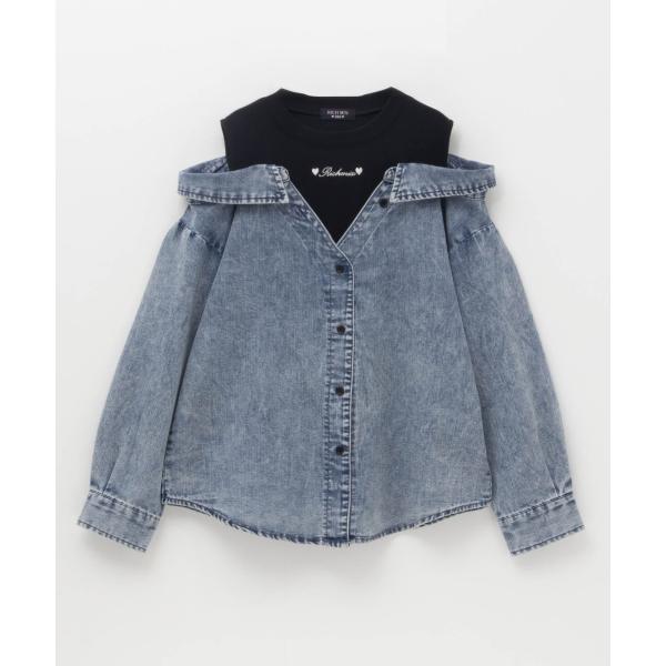 デニム/先染めチェック×リブレイヤード風デザインがポイントのフェイクアンサンブルです。ロゴ刺繍がかわいいアクセントに♪カラーは、ブラック・ケミカルの2色展開です。今どきコーデになる鉄板アンサンブル。今一番人気のチェックとケミカル加工が選べま...