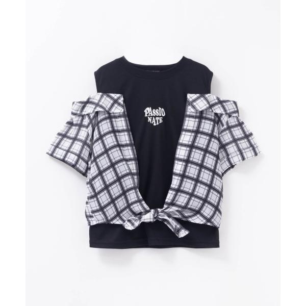 シャツとタンクトップを重ね着したようなドッキングトップス。カラーは、ブラック・サックスの2色展開です。■デザイン大人気のフェイクシャツのタンクデザインブラウス。爽やかなタイダイとモノトーンチェックで雰囲気の違う2パターン。■ポイントお下がり...