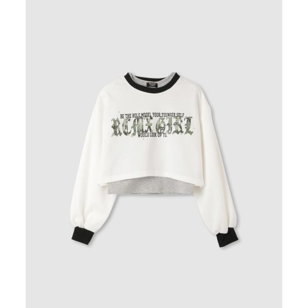 キラッとロゴがかわいい♪トレーナーとタンクトップのアンサンブル。カラーは、ホワイト・ブラックの2色展開です。■デザイングランジ調のロゴにラインストーンをちりばめたアクセントがおしゃれなデザイン。ゆったりとしたワイドシルエットとショート丈で、...