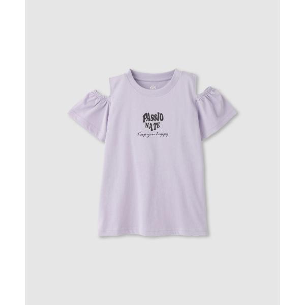 人気の肩あきがかわいい、半袖Tシャツ。カラーは、サックス・ラベンダーの2色展開です。■デザインフロントにあしらったハートモチーフプリントが可愛らしい印象のデザインです。トレンド感のある肩あき仕様で、ほどよい肌見せがポイントです。■ポイント綿...