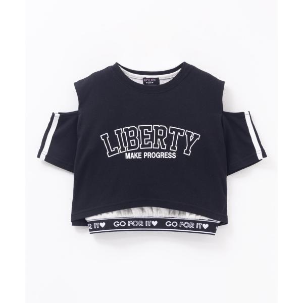 肩あきTシャツとタンクトップのセットアイテム。カラーは、ブラック・ミントの2色展開です。■デザイン重ね着が簡単にできるアンサンブル。爽やかなタイダイとモノトーンの2パターンからお選びいただけます。■ポイントお下がりもしやすいネームタグ付き。...