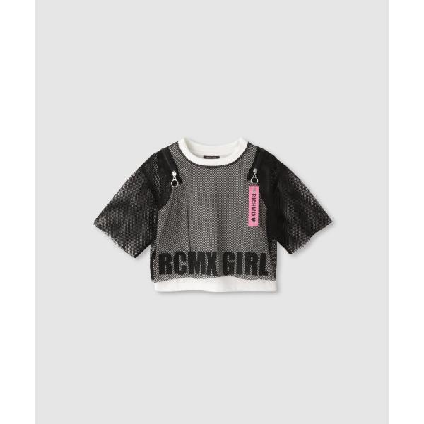 透け感のあるメッシュTシャツとタンクトップが重ね着調になった、おしゃれなドッキングトップス。カラーは、オフホワイト・ブラックの2色展開です。■デザイン最大のポイントは、両肩にあしらわれたファスナーデザイン。ファスナーを開ければ、チラッと肌見...
