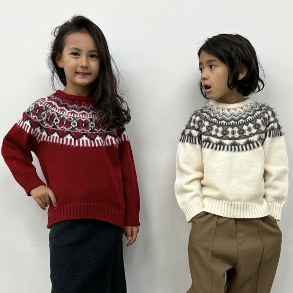 「GOOD CREW」から、レトロな雰囲気が魅力的なノルディック柄クルーネックニットが登場です。カラーは、アイボリー・ブラック・レッドの3色展開です。着回しやすいベーシックなレギュラーサイズ◎一枚でスタイリングの主役になるアイテムなので、ベ...