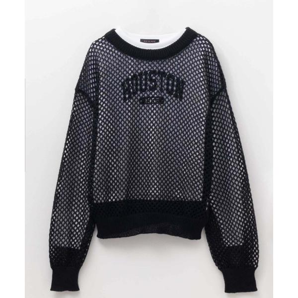 トレンドのラメ糸を使用した透かしメッシュニットと長袖Tシャツのアンサンブルです。カラーは、ブラック・ミントの2色展開です。カーゴパンツやミニスカートに合わせるのがおすすめです。それぞれ他のアイテムとも合わせやすいのでコーデの幅が広がります。...
