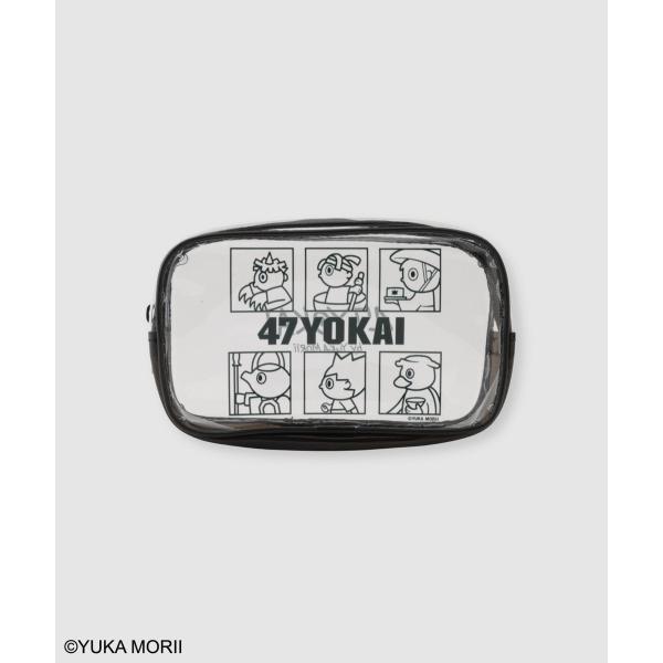 妖怪たちをぎゅっと並べた、見て楽しいクリアポーチ。カラーは、ブラック・パープルの2色展開です。■デザイン「47YOKAI」の個性豊かな妖怪キャラクターを、スクエア状に並べた長方形ポーチです。中央に「47YOKAI」のロゴを配置し、そのまわり...