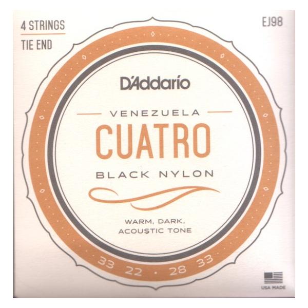 ●クアトロ弦　2セット<BR>●8本入り（4コース各2本）<BR>●メーカー：D'ADDARIO (U.S.A)<BR>●材質：RECTIFIED BLACK NYLON<BR>●ゲージ：.0...