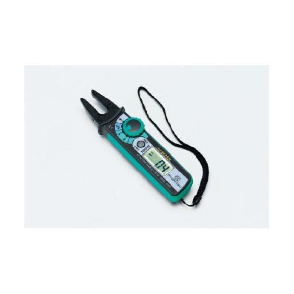 狭い場所に最適。オープンコアタイプのクランプオープンセンサでAC/DCの電流測定が可能です。真の実効値測定で歪んだ波形に威力を発揮します。電圧感知機能で活線チェック。DC電流レンジはゼロアジャスト機能でワンタッチゼロ調整。オートパワーOFF...
