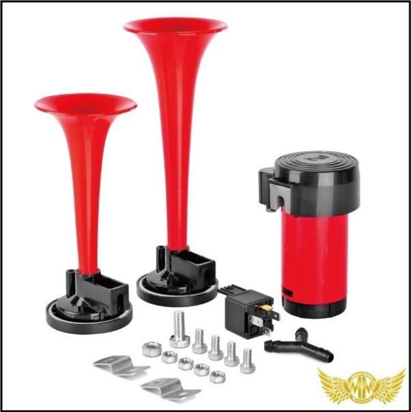 【発売日：2019年12月25日】mm77-0007 自動車 パーツ ホーン 社外 自動車 トラック ダンプ 建設機械 パーツ トラック ダンプ その他 ヤンキーホーン フェラーリホーン バトルホーン マグネットスイッチ エアーチューブ 切...