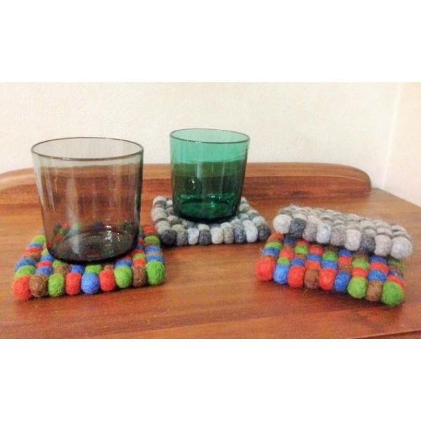 サイズ：10cm×10cmカラー：ナチュラルMix、オレンジMix、ピンクMix原産国：ネパールハンドメイドですので、サイズは若干異なる場合がございます。