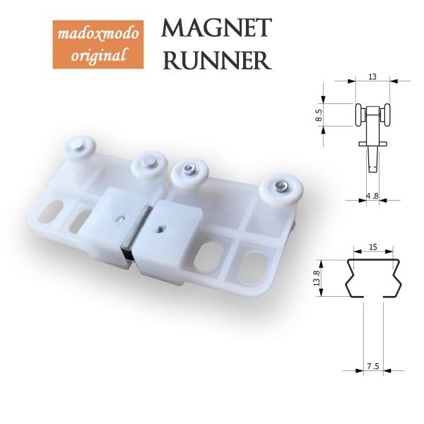 カーテンレール用マグネットランナー■材質：POM■カラー：ホワイト■中国製・車輪を使用した操作がスムーズな回転ランナーです知っておいていただきたい事※カーテンレール用別売りマグネットランナーです※お使いのカーテンレールによっては、お使い頂け...
