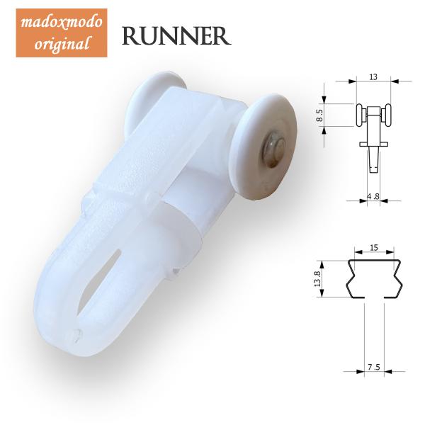 カーテンレール用回転ランナー■材質：POM■カラー：ホワイト■中国製・車輪を使用した操作がスムーズな回転ランナーです知っておいていただきたい事※カーテンレール用別売り回転コロランナーです※お使いのカーテンレールによっては、お使い頂けない場合...