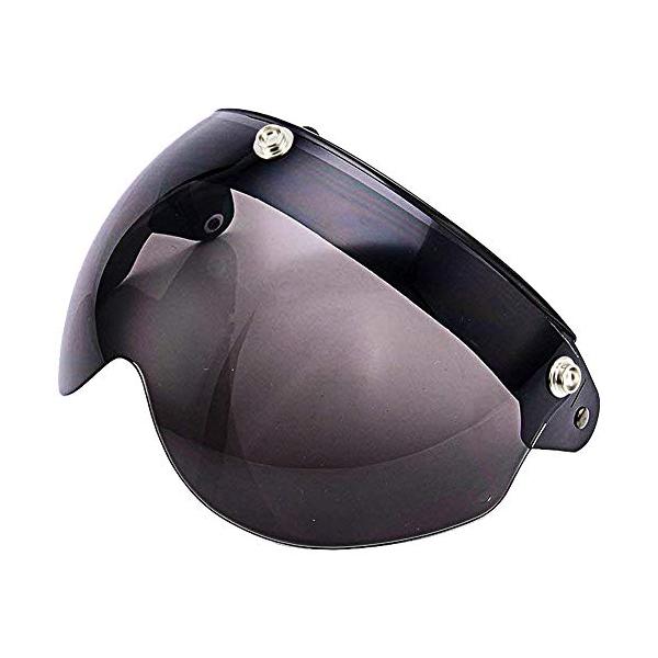 ・Smoke  VQ-ZBH9-4KYY・・Color:Smoke・ユニバーサル3スナップ装備、オープンスタンドまたはハーフフェイスヘルメットを3スタッド構成にフィット。・日本、アメリカ、ヨーロッパの代理店向けの優れた製品。それは光学テスト...