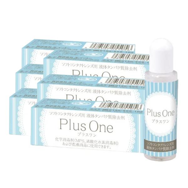 ソフトコンタクトレンズを装用すると涙に含まれるタンパク質が付着します。眼には見えませんが、放置すると固着しアレルギー性結膜炎や角膜障害を起こす原因になります。プラスワンを使用することでタンパク汚れをレンズから除去します。