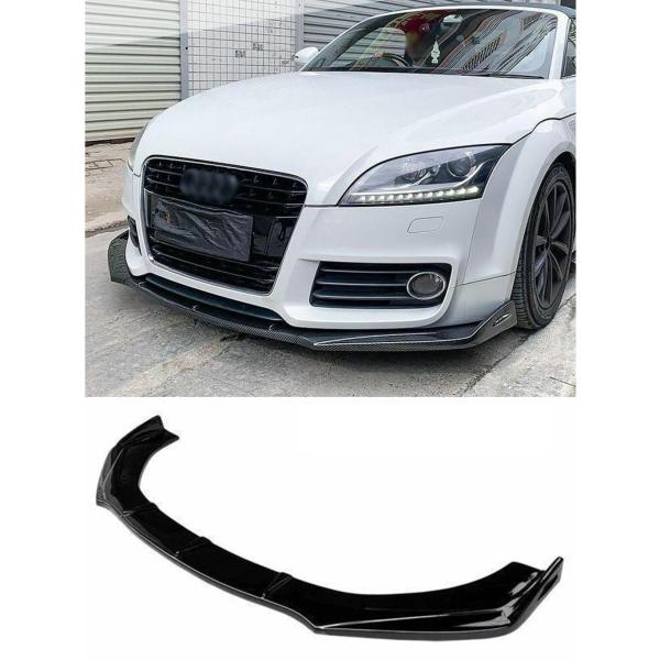 【適合】アウディTT 【商品内容】3分割式フロントリップスポイラー本体装着用ビス【材質】ABS製耐久性があり割れにくい材質です。【カラー】カーボン調ピアノブラック