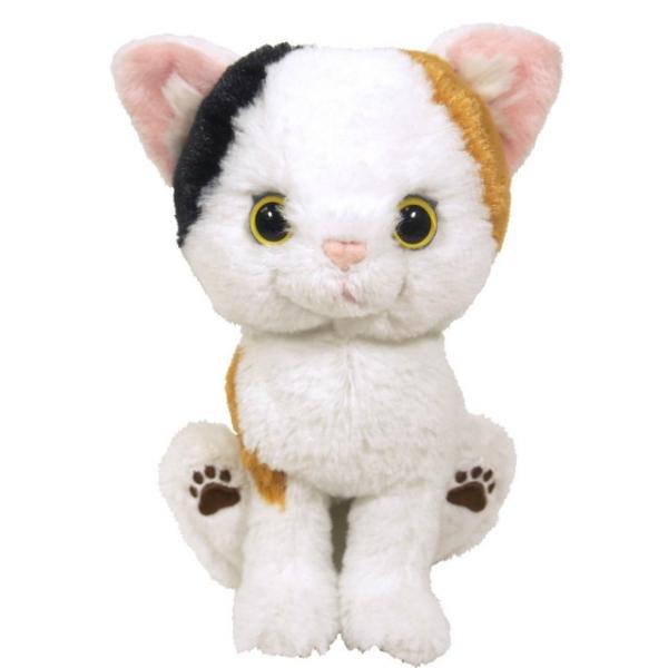 ◆ネコのぬいぐるみkitten(キトン)◆リアルすぎずデフォルメしすぎない、バランスのいい愛らしさ。かわいいミケが立ち・おすわりなどのポーズをとります♪、フワフワの毛並とクリックリのつぶらな瞳にきゅんきゅん♪コンパクトだからデスク周りでもベ...